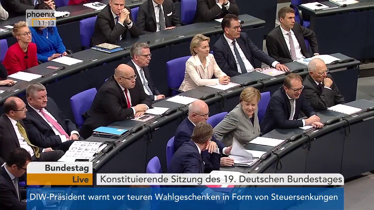 Eröffnung der konstituierenden Sitzung des 19. Deutschen Bundestages am ...