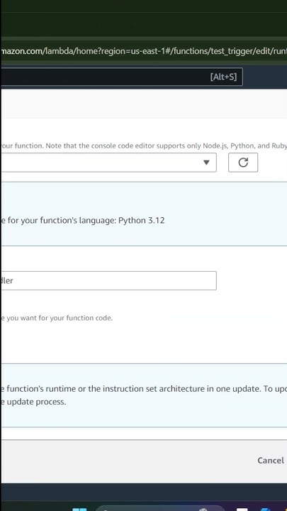 How to Change AWS Lambda Runtime in 60 Seconds! 🚀 #AWS #lambda #cloudcomputingtutorial - YouTube