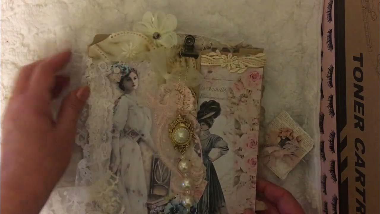 Working on Large Altered File Folder - YouTube