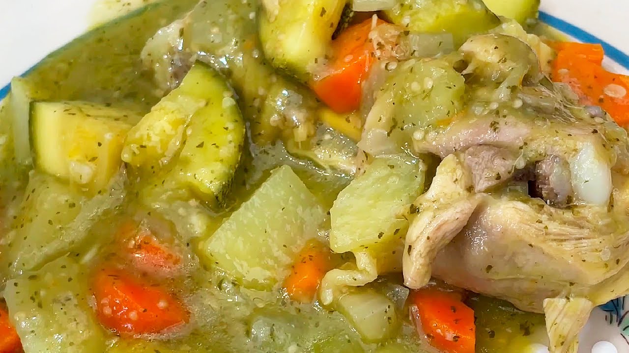 Pollo en salsa verde con verduras - YouTube