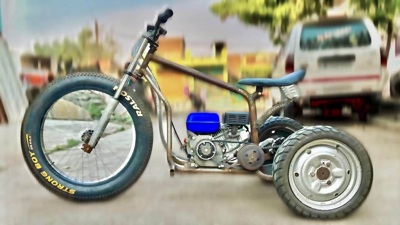Fantastic Homemade 3 Wheel Trike MotorcycleSuper Power Testing_Drive ...