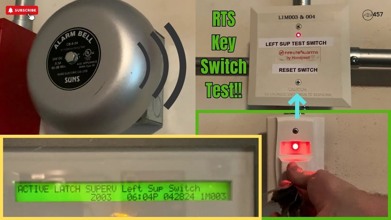 RTS-151 Key Switch Fire Alarm System Test 4 - YouTube
