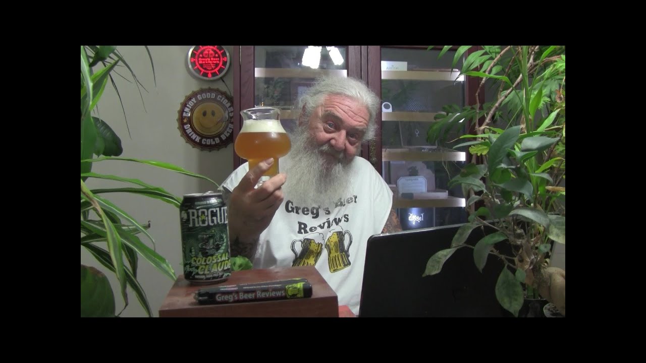 Beer Review # 4274 Rogue Ales Colossal Claude Double IPA - YouTube
