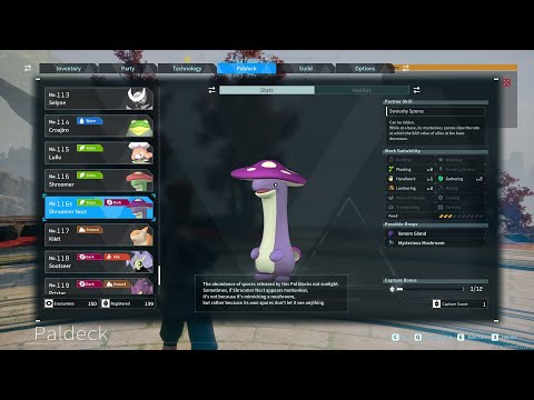 New Shroomer Noct Pal in Palworld (No. 116b Pal) - YouTube