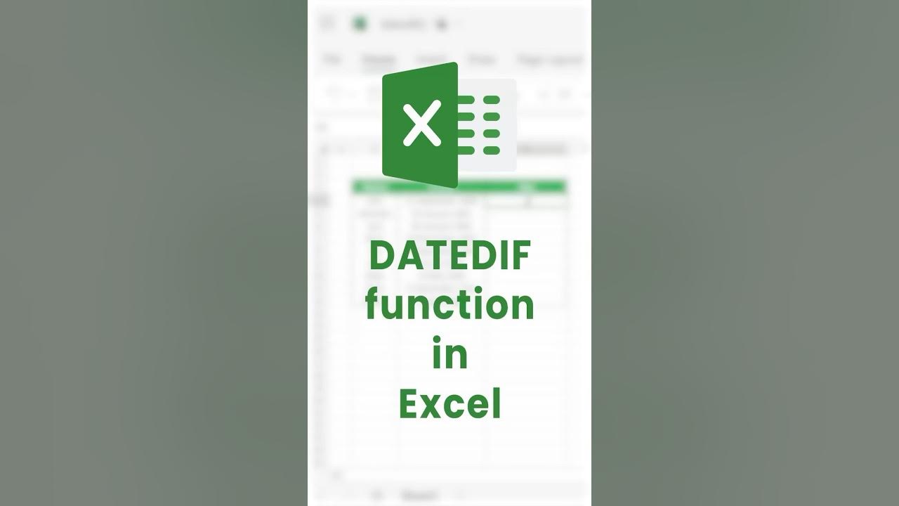 How to calculate Age in Excel? (DATEDIF function) | Calculate age from ...