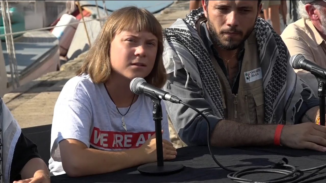 Greta Thunberg sets sail again on aid mission to Gaza - YouTube