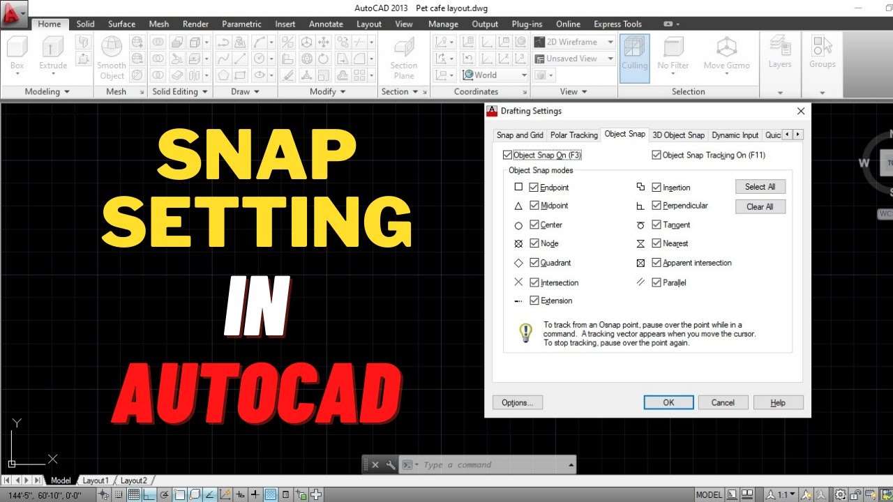 AUTOCAD SNAP SETTINGS YouTube autocad-snap-settings-youtube
