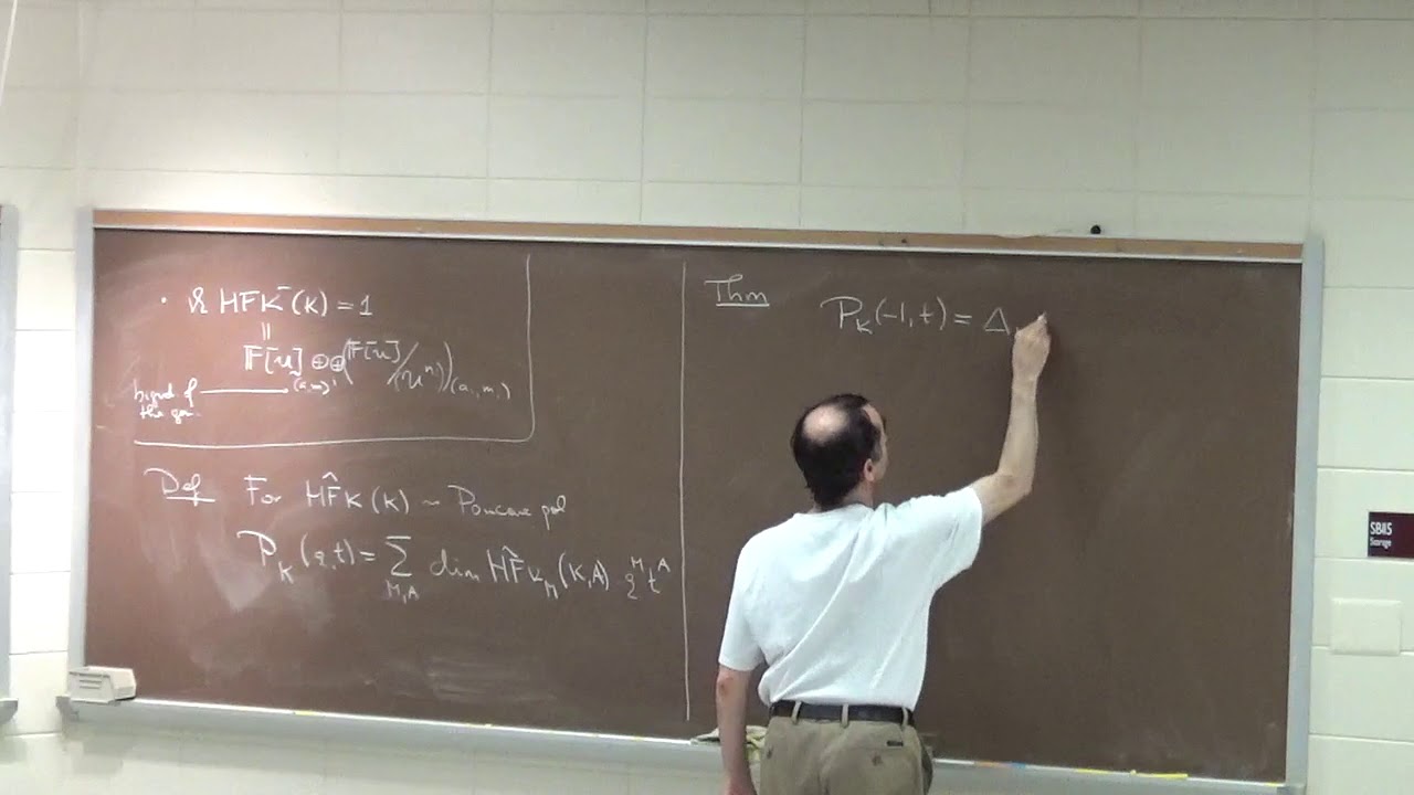 András Stipsicz, Lecture 2: Knot Floer homology - YouTube