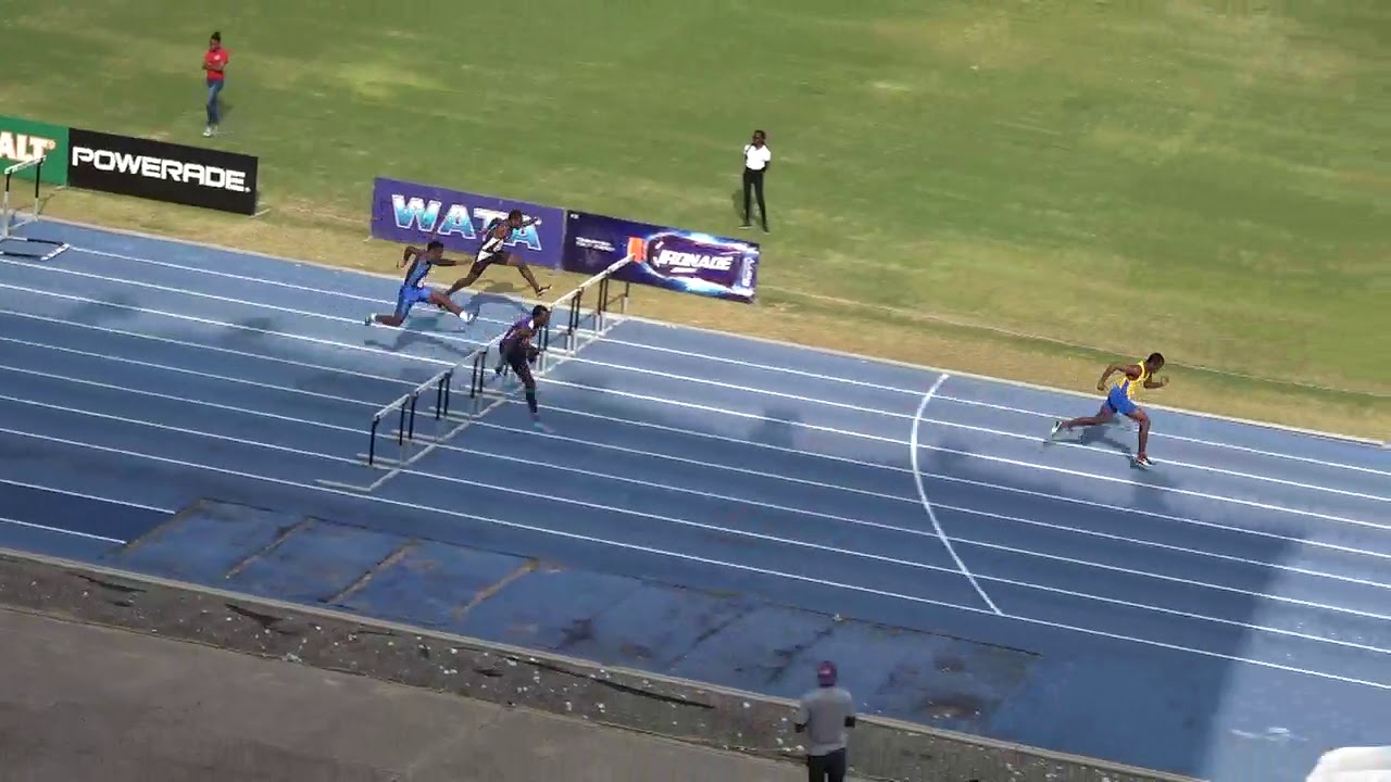 Queens GJ Meet 2020 Boys Class 1 100m Hdls 3 - YouTube