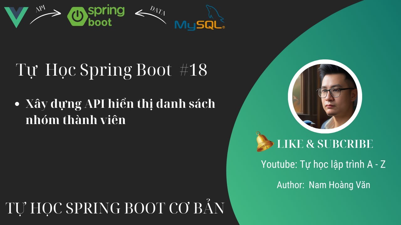 Tự học Java Spring Boot #18: Xây dựng API hiển thị danh sách nhóm thành viên - YouTube