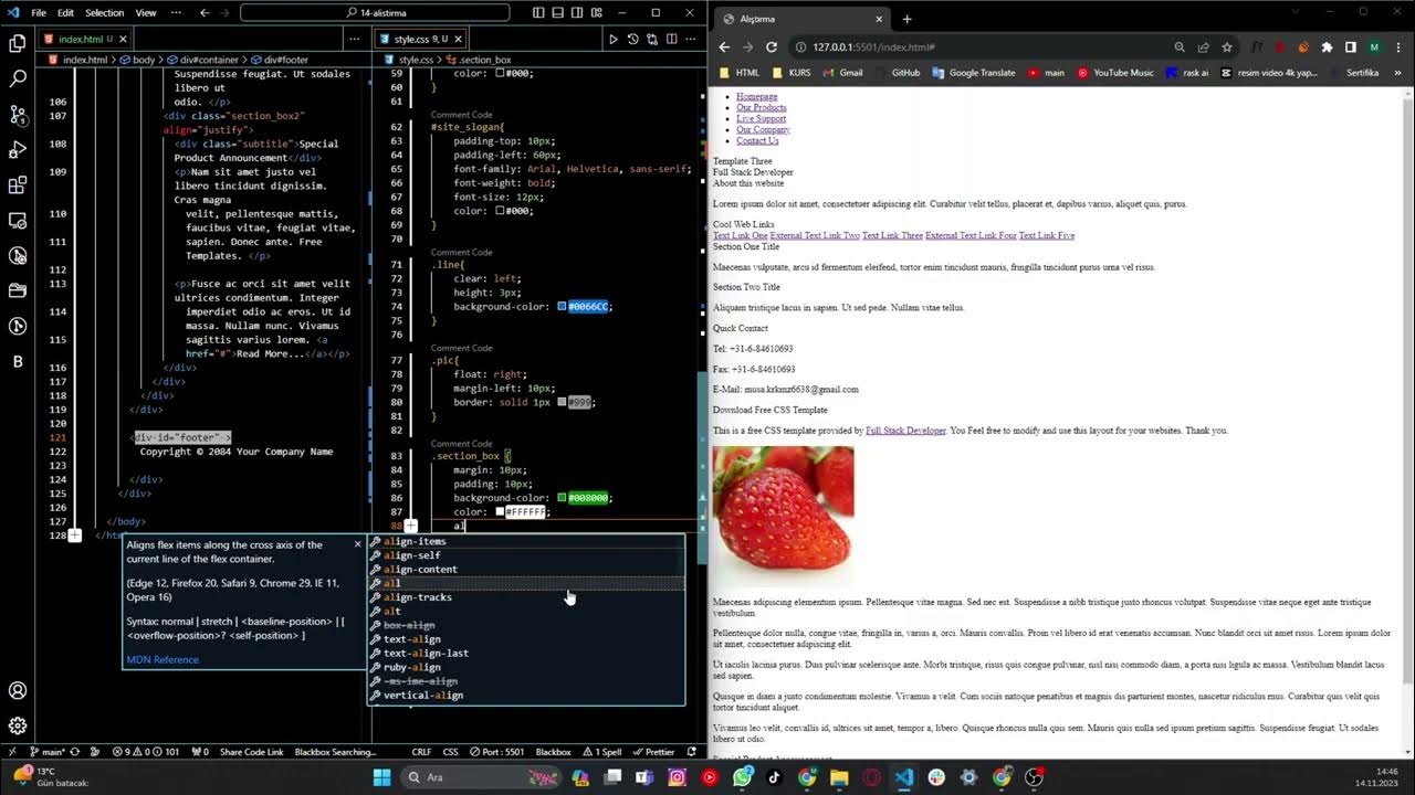 Template - 3 | Part 4 | HTML - CSS | Web Design | Front-End - YouTube