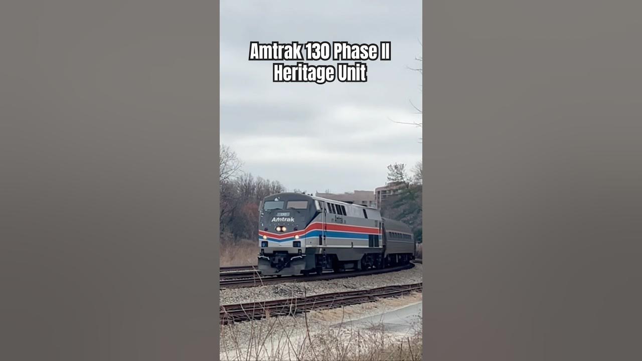 Amtrak 130 Phase II Heritage Unit #amtrak #train #railfan #railfans - YouTube