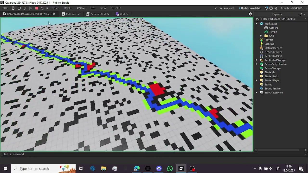 A* Pathfinding algorithm in roblox studio (read desc.) - YouTube