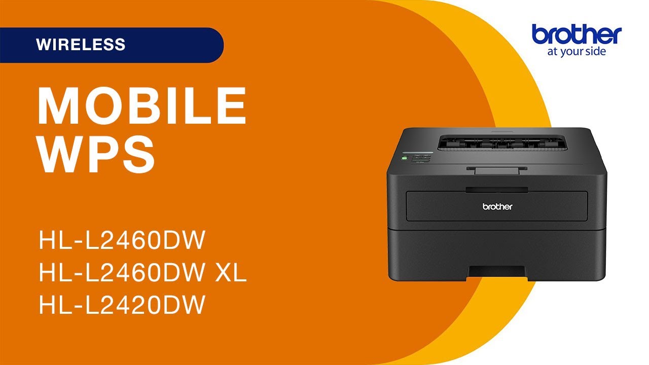 HLL2460DW set up wireless with WPS - mobile device - YouTube