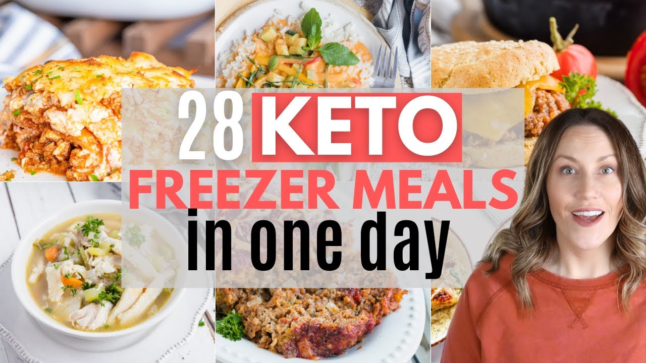 EASY MONTHLY KETO MEAL PREP | FREEZER KETO DINNERS FOR A MONTH - YouTube
