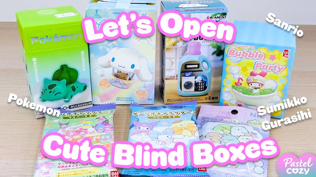 Let's Open Cute Blind Boxes! Sanrio, Pokemon, Miniso, Snoopy, & More! Figures & Cards - AX Haul ...