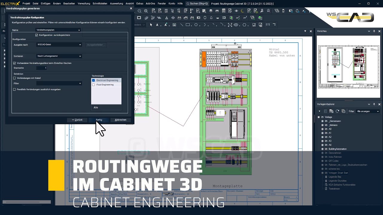 WSCAD Tutorial | Routingwege im Cabinet 3D | WSCAD Cabinet Engineering ...