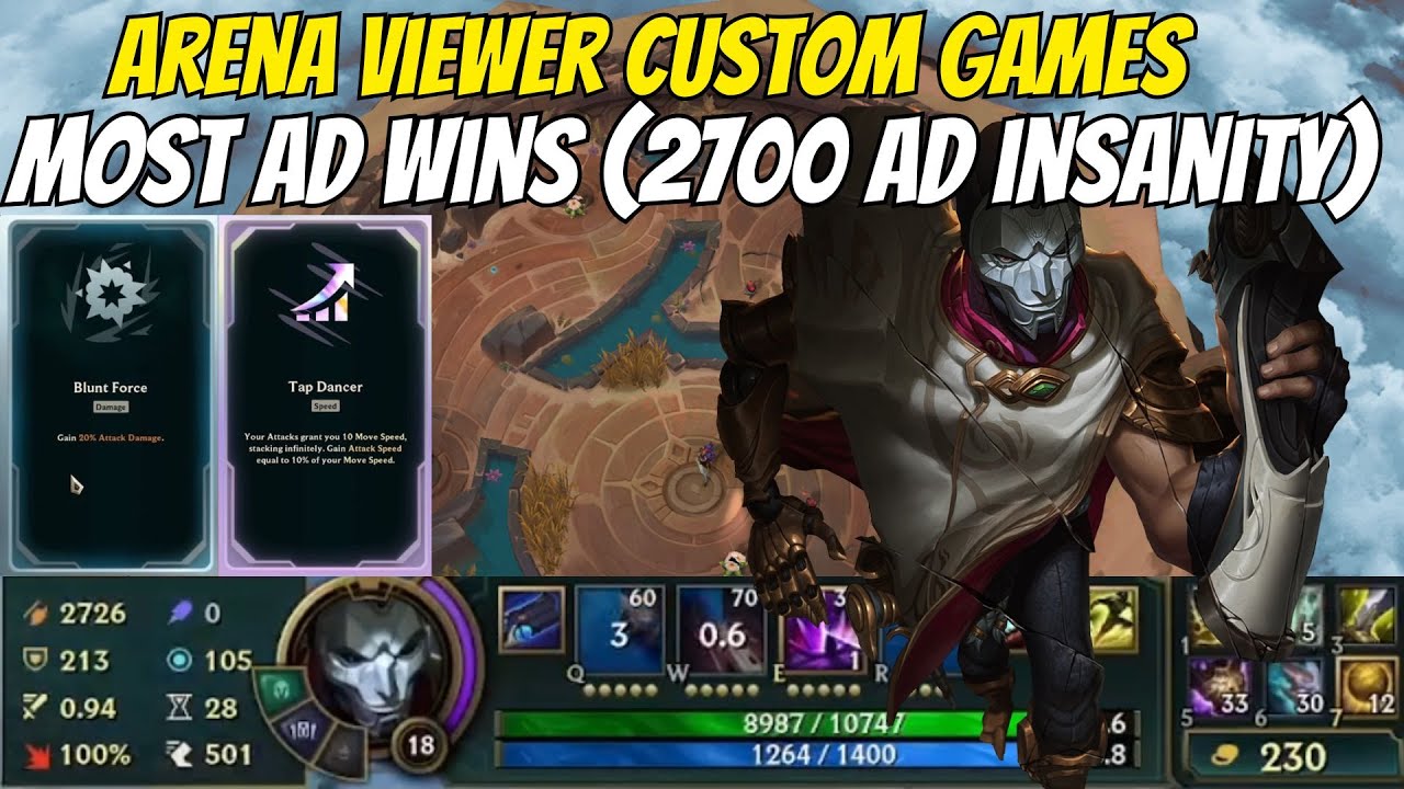 2700 AD Jhin Build DESTROYS The Entire Lobby (Custom Arena Challenge ...