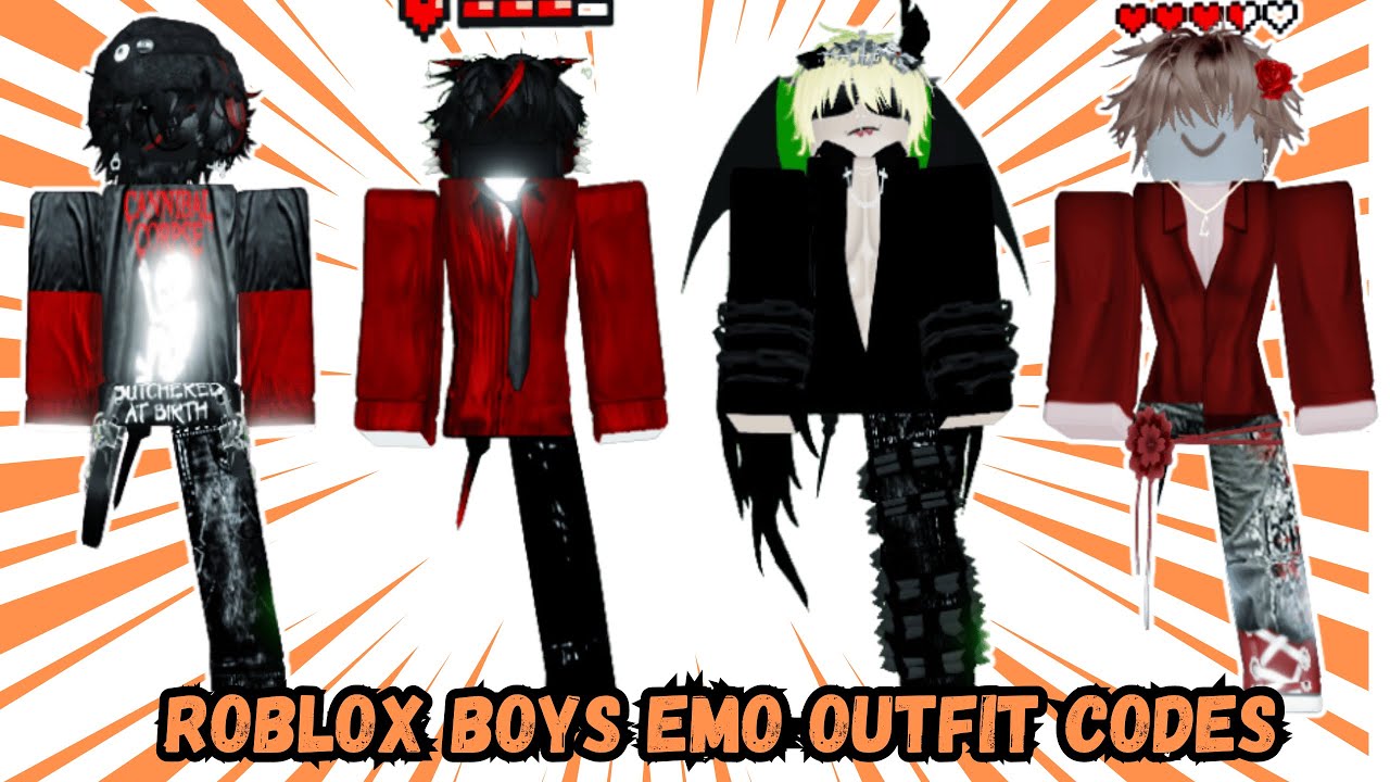OUTFIT SLENDER EMO For Boy In Brookhaven ID/CODES - Roblox - YouTube