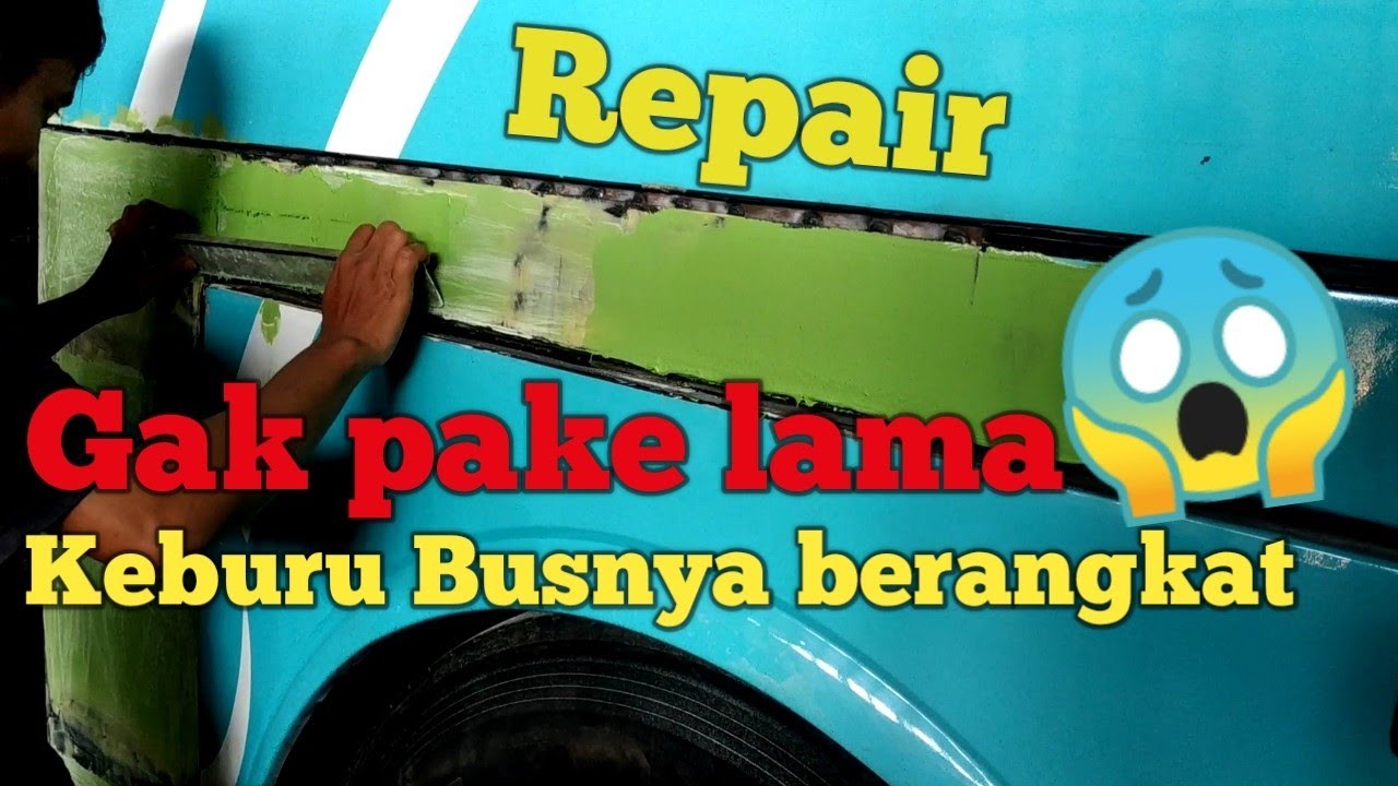 CARA CEPAT DEMPUL DAN NGECAT BODY BUS DENGAN MUDAH - YouTube
