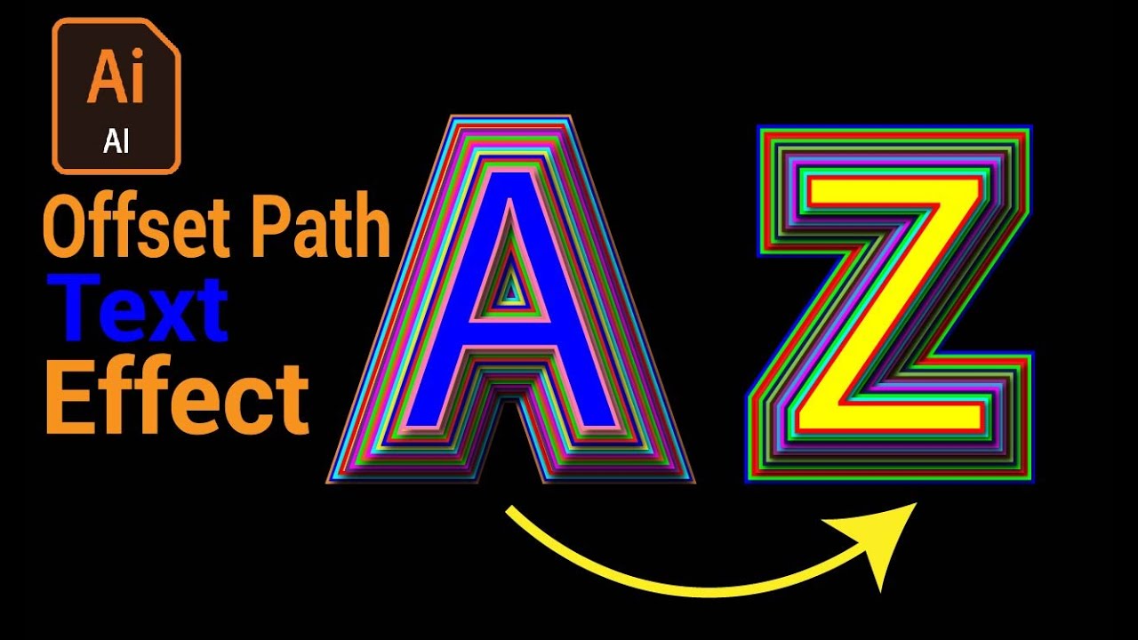 Illustrator Tutorial: Offset Path Text Effect Illustrator - Graphic ...