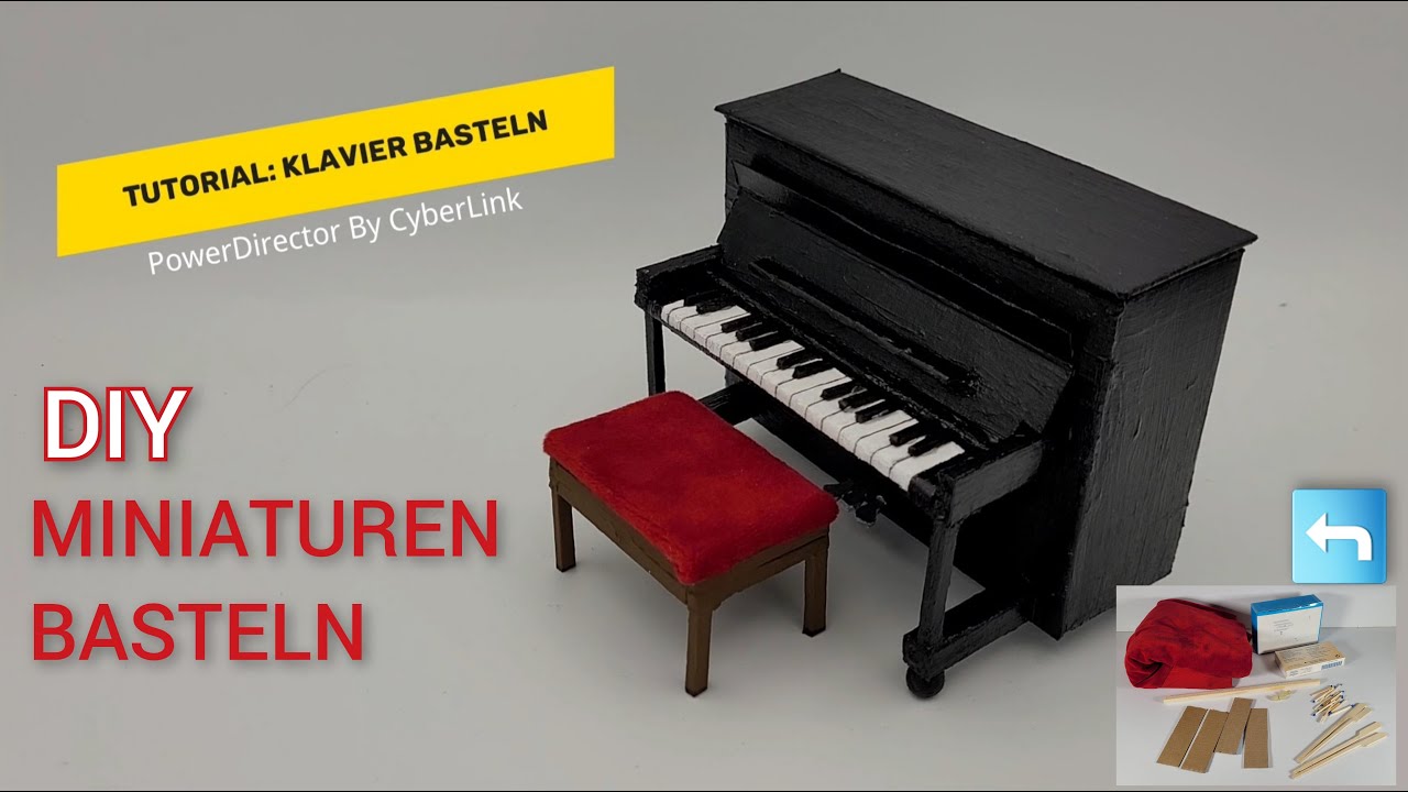 Tutorial: Mini-Klavier basteln / DIY: how to craft a miniature piano ...