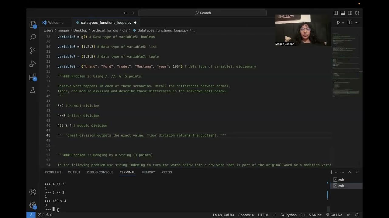 Python DeCal Fall 2023 Data Types and Functions Discussion - YouTube