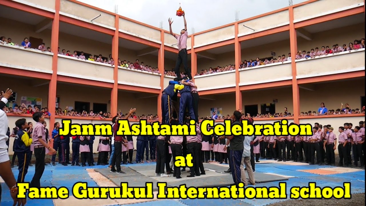 Janmashtami celebration in school /matki fod competition for senior ...