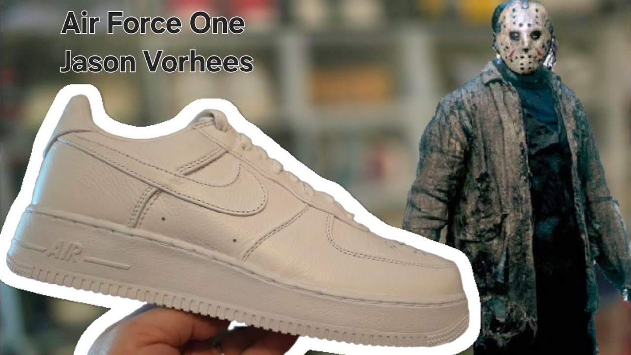 Nike AIR FORCE ONE "Jason Vorhees" Review - YouTube