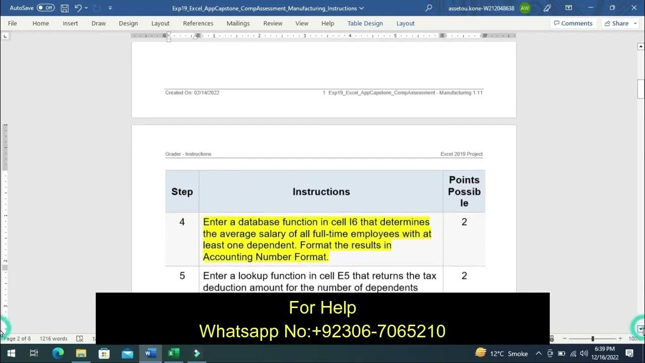 Exp19_Excel_AppCapstone_CompAssessment_Manufacturing | Excel Comprehensive Capstone ...