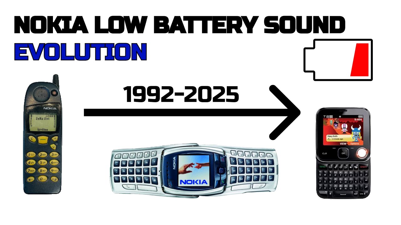 NOKIA LOW BATTERY SOUND EVOLUTION (1992-2025) - Wav Boys - YouTube