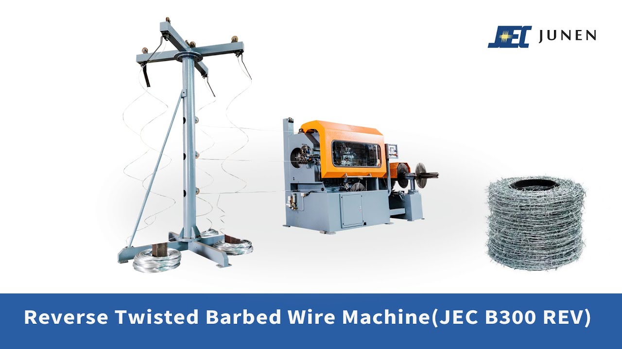 JUNEN High Tensile Reverse Twist barbed wire machine JEC B300 REV ...