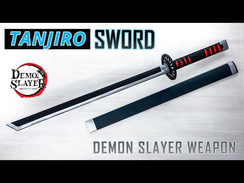 Tanjiro’nun kağıt ve kartondan nichirin kılıcı | DIY Demon Slayer Katana Eğitimi