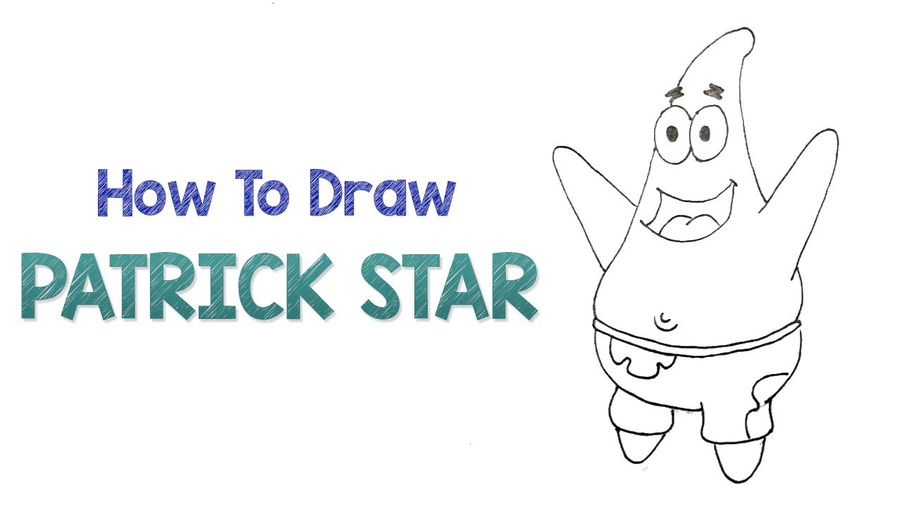 Basic Patrick Star Drawing | SpongeBob SquarePants | Art for kids - YouTube