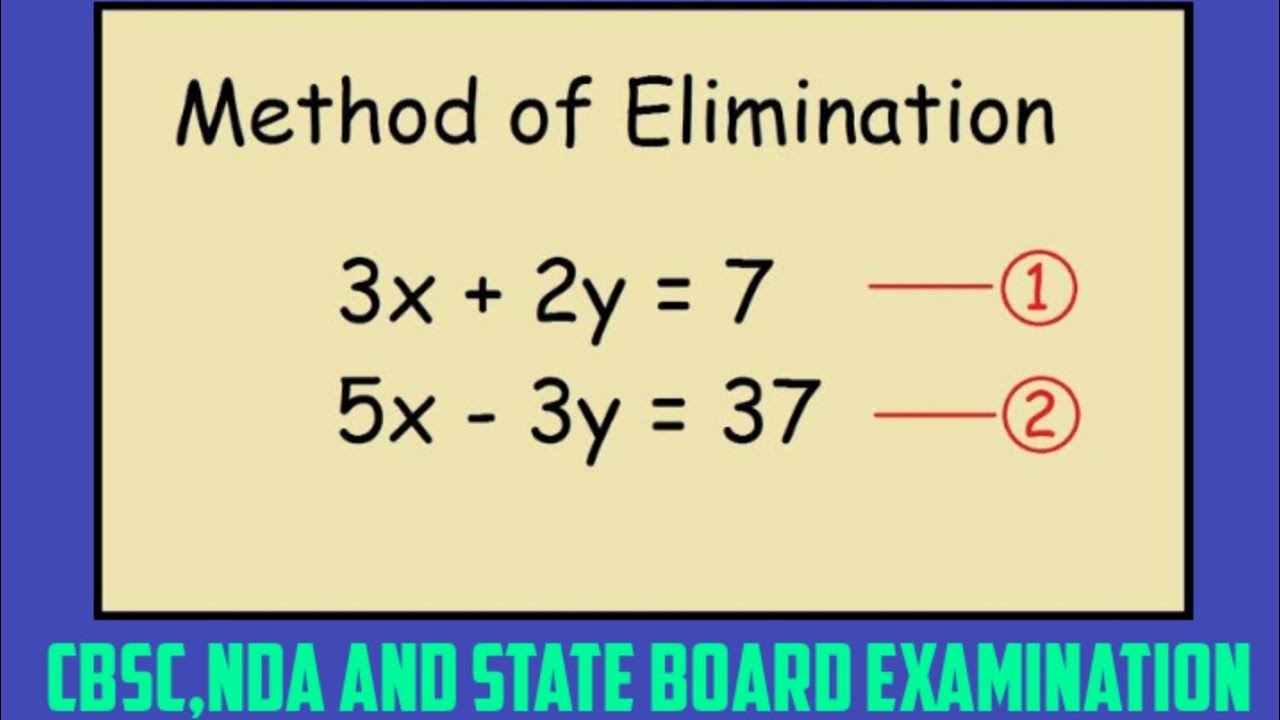 NCERT class10 elimination and cross multiplication method - YouTube