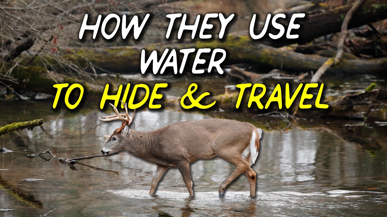 The bucks use the water in this way to bed and travel! - YouTube