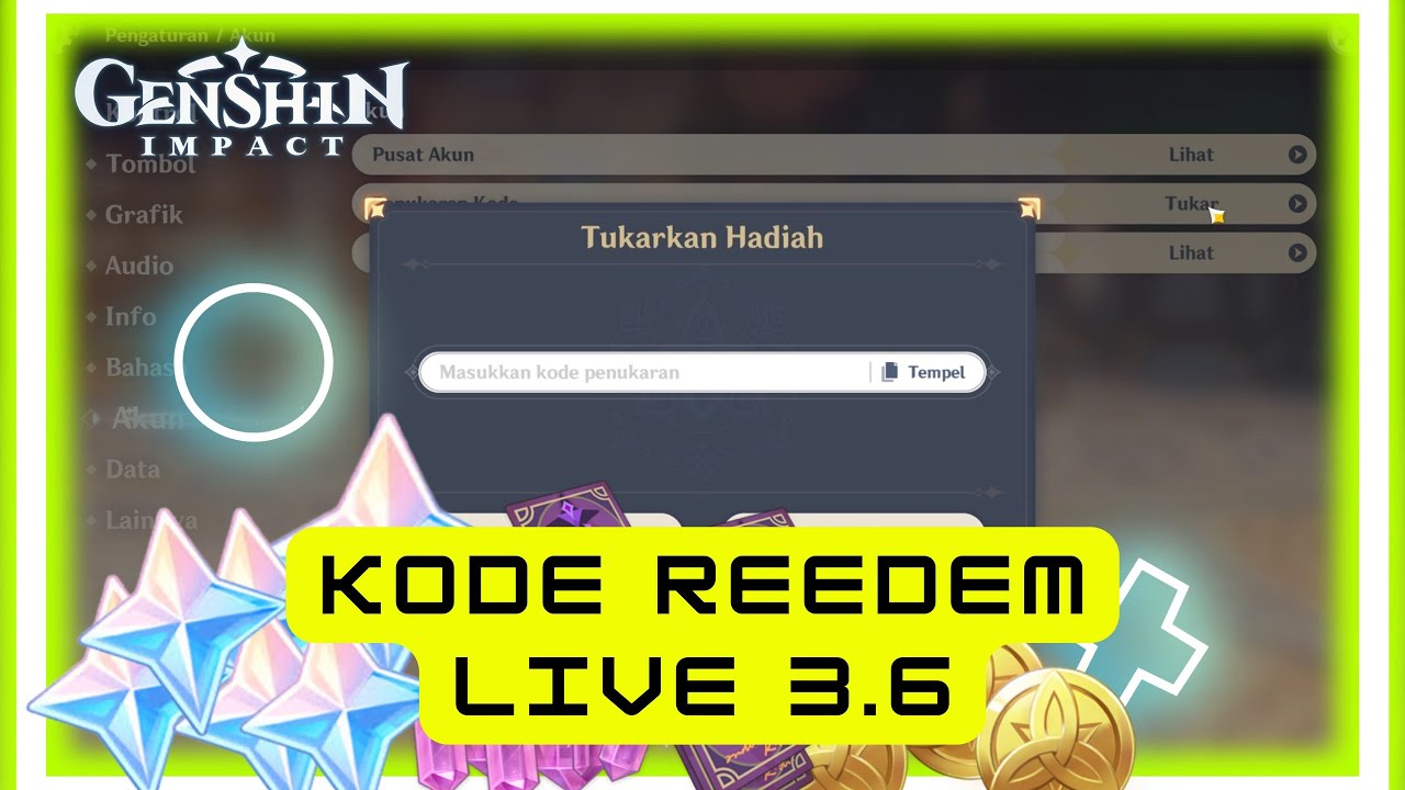 [GENSHIN IMPACT] KODE REEDEM LIVE 3.6 BERBATAS WAKTU - YouTube