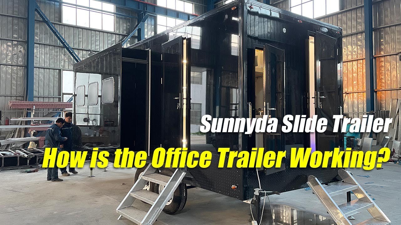 Black Slide Office Trailer, Extensible and Expanded Office Trailer ...