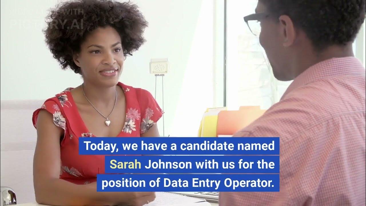 always ask questions to the candidate by interviewer in a data entry ...