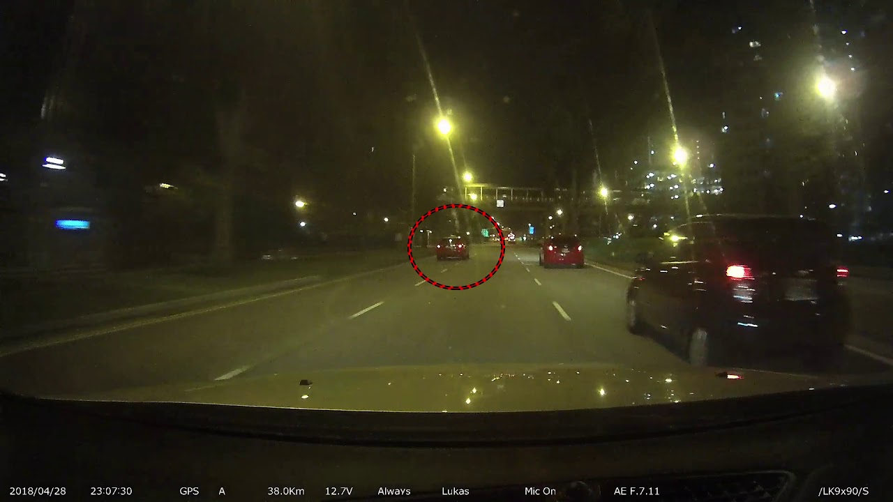 SHC5849A, abrupt lane change without signal, inconsiderate driving ...