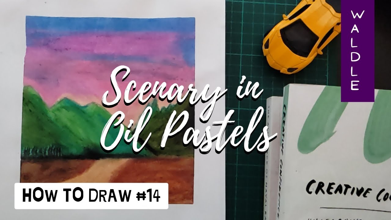 Oil Pastels Tutorial / Scenary / - YouTube
