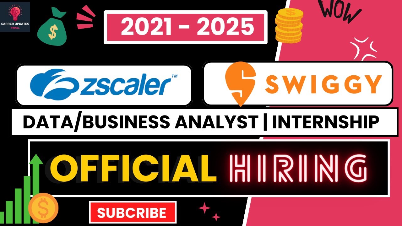 Data Analyst | Internship | Freshers | Swiggy | Zscalar | Official ...