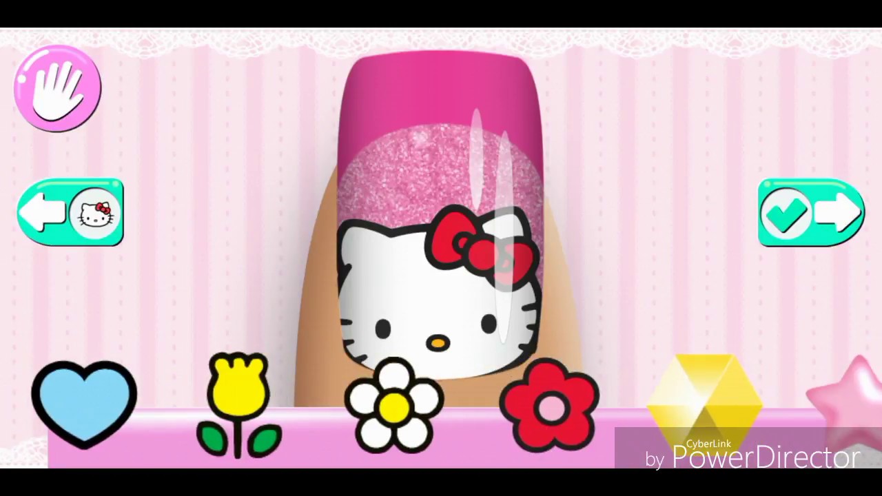 Hello Kitty Nail Salon - Budge Studios - Fun manicure - YouTube