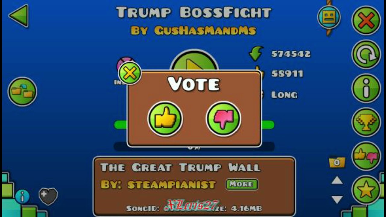 TrumP BossFight + mensaje importante I Geometry Dash I XLcris27 - YouTube