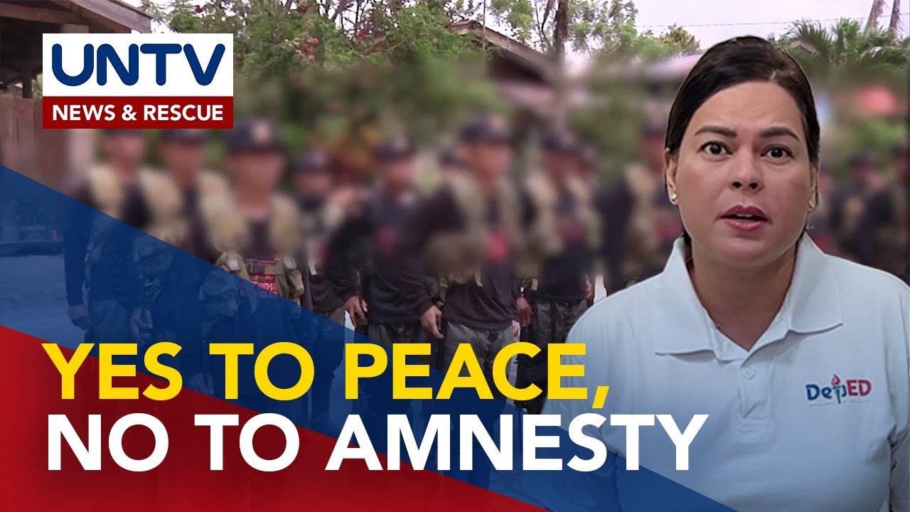 VP Duterte appeals to PBBM against amnesty and peace negotiations with ...