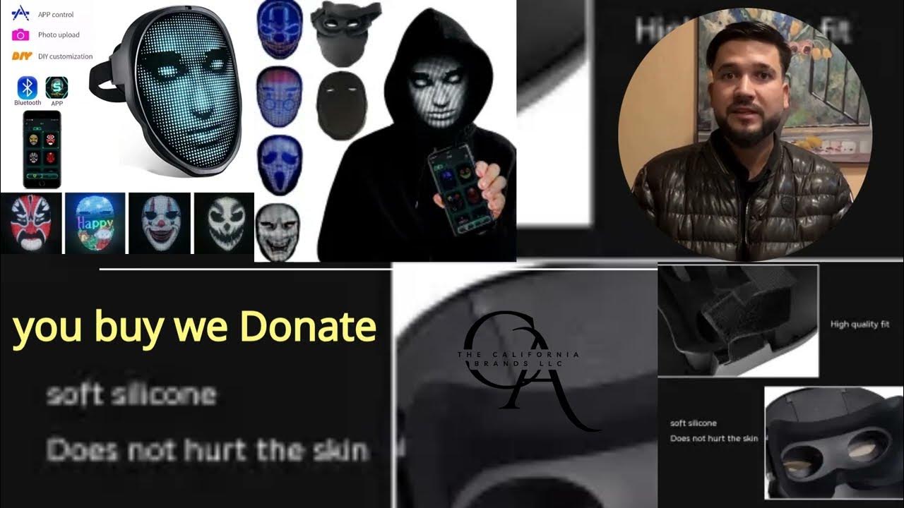 Halloween Face Masks Full Color LED - YouTube