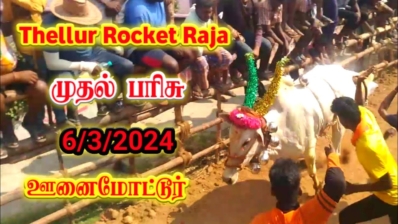 Thellur Rocket Raja 9.11sec முதல் பரிசு பெற்றது ஊனைமோட்டூர் வீதி 6/3 ...