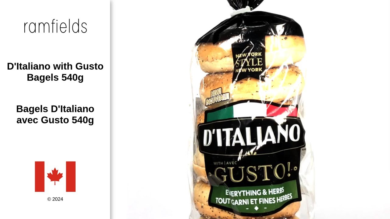D'Italiano with Gusto Bagels 540g - YouTube