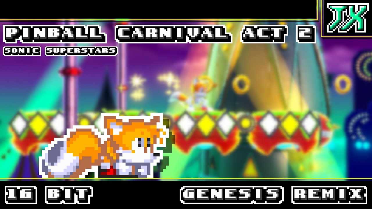 [16-Bit;Genesis]Pinball Carnival Zone Act 2 - Sonic Superstars - YouTube