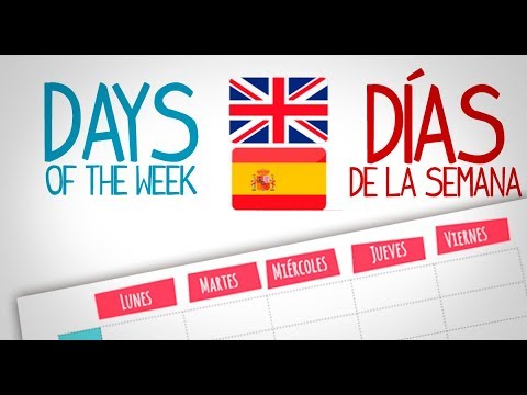 Name of days in Spanish with English translation - YouTube
